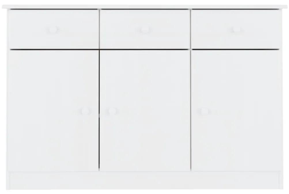 Příborník ALTA bílý 112 x 35 x 73 cm masivní borové dřevo - Default Title