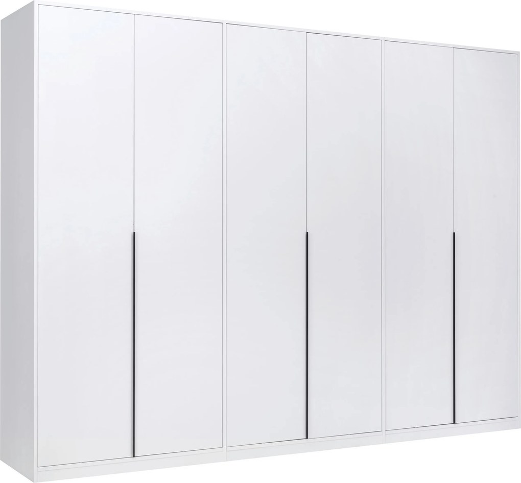 XXXLutz ŠATNÍ SKŘÍŇ S OTOČNÝMI DVEŘMI, bílá, 276/211/53 cm P & B - Šatní skříně - 000885001608
