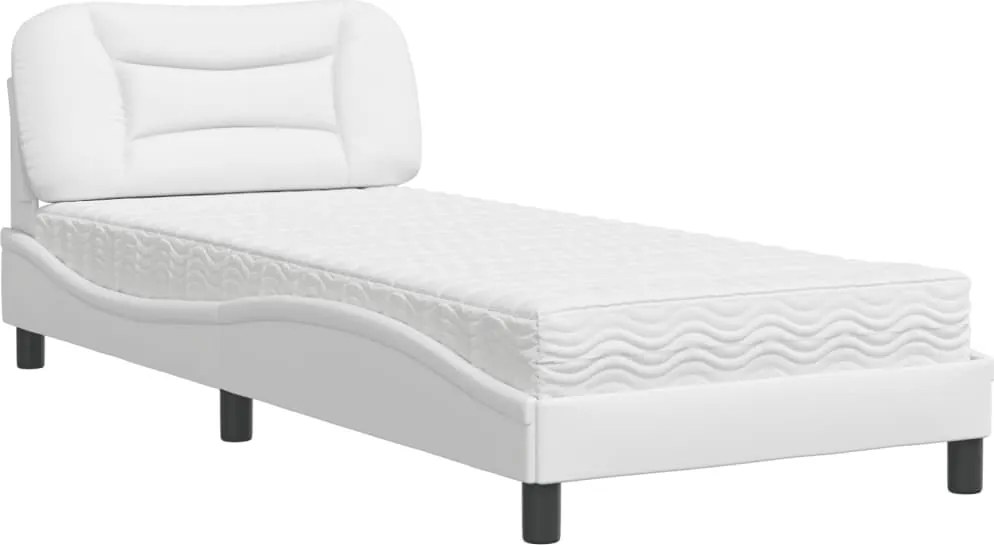 Postel s matrací Hvar bílá 80 x 200 cm umělá kůže 3208683