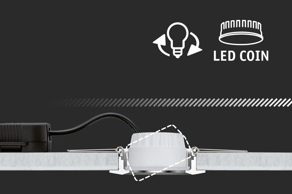 P 92408 LED vestavné svítidlo Nova Plus 3ks sada IP65 kruhové 93mm 30° GU10 3x6W 230V stmívatelné 2700K zlatá mat - PAULMANN