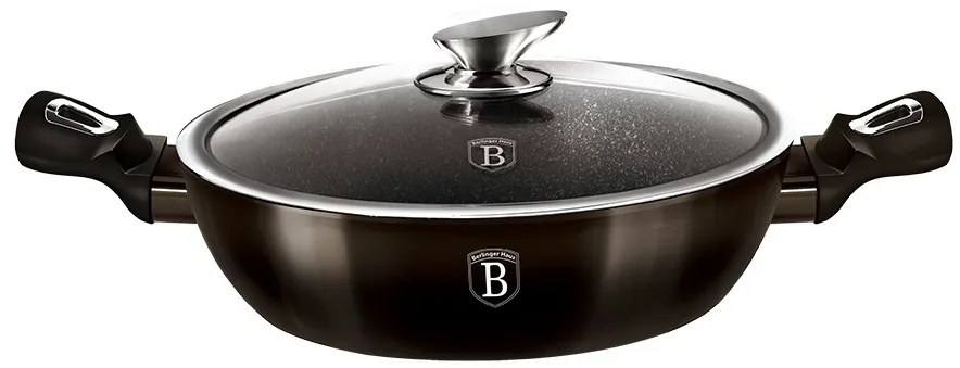 BERLINGERHAUS Pánev hluboká s poklicí 24 cm Shiny Black Collection BH-6608