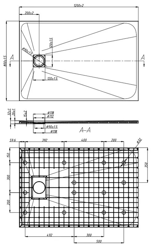 BPS-koupelny Obdélníková akrylátová sprchová vanička HYD-OSV-RIKO 120x80 černá