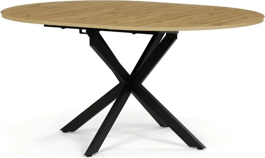 Jídelní stůl rozkládací 120-160x120 cm DT-I1120 OAK, melamin, dub – Barva (vyberte): hnědá bílá