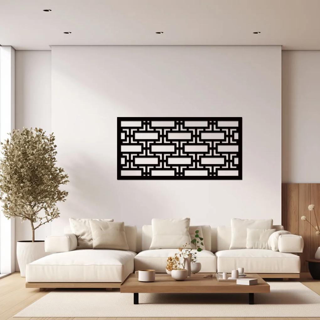 dřevo života Dřevěný dekorační panel LINES Rozměry (cm): 20x40, Barevný vzor: Černá