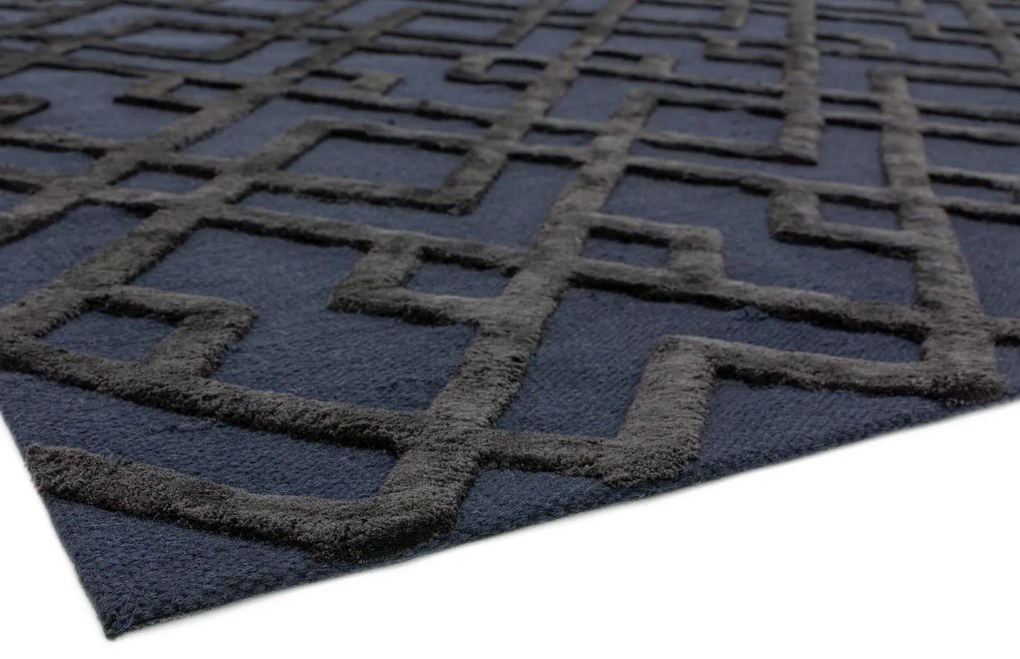 Černý koberec Doons Black Trellis Rozměry: 120x170 cm