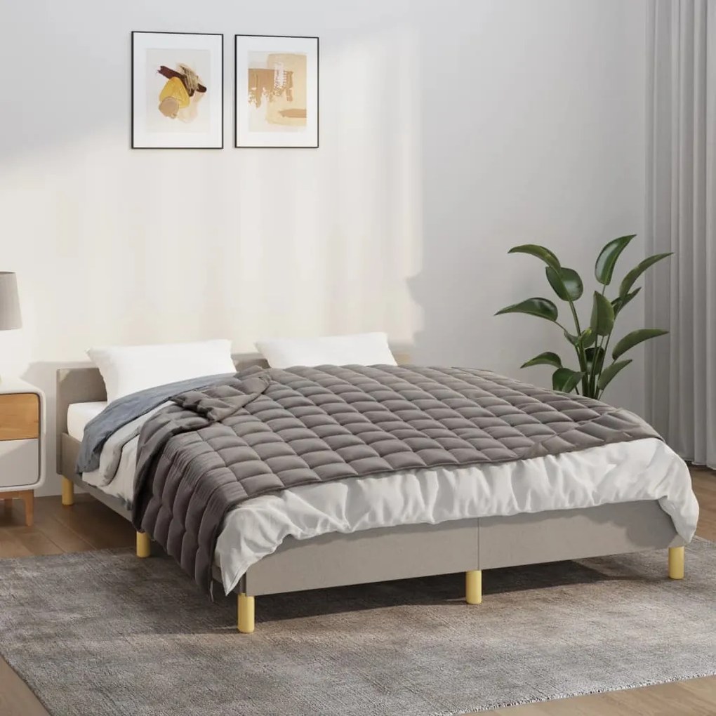 Zátěžová deka šedá 152 x 203 cm 11 kg textil 3154838