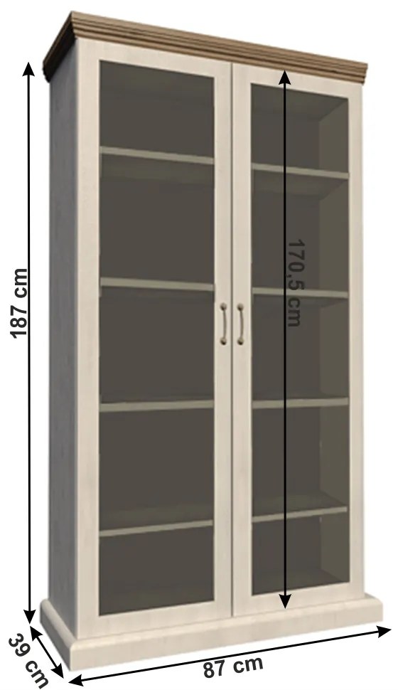Kondela Vitrína, sosna skandinávská / dub divoký, ROYAL WS