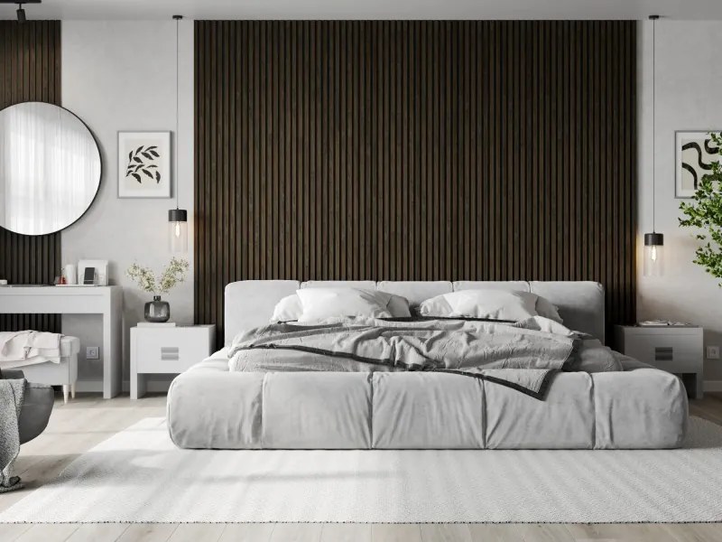Mexen Lam-F, akustické stěnové lamely 275 × 31,5 cm, filc 6 mm, dub espresso, S105-275317-2812-065
