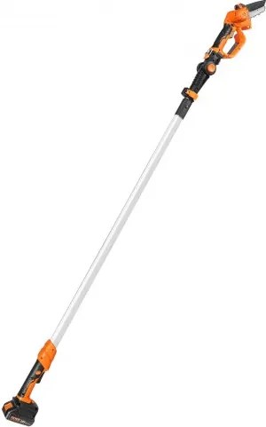 2-v-1 akumulátorová tyčová pila a mini řetězová pila, 20 V