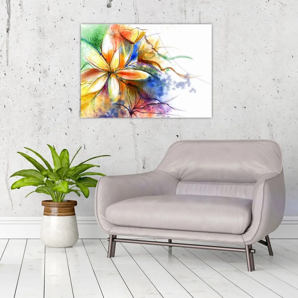 Skleněný obraz - Květina (70x50 cm)
