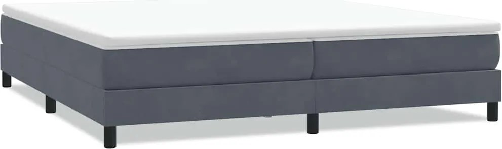 Postel Box Spring bez matrace tmavě šedá 200x220 cm samet 3315892