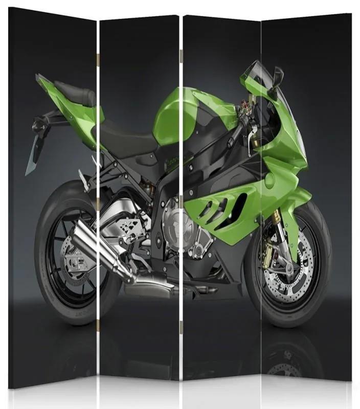 Paraván - Sports Motorcycle | čtyřdílný | oboustranný 145x150 cm