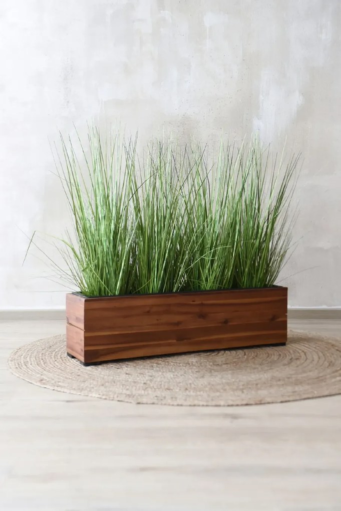 Dřevěný truhlík KAJIX, dřevo, šířka 82 cm, hnědý