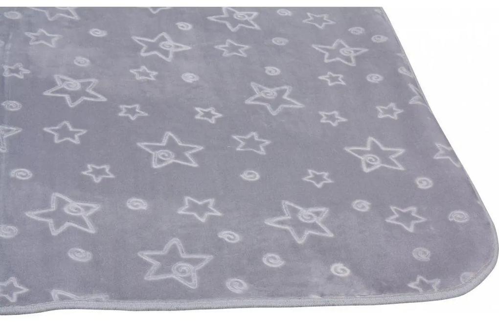 Scarlett dětský kobereček Hvězda 118 x 144 cm Šedý