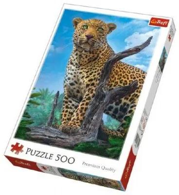 Puzzle Divoký Leopard 500 dílků 34x48cm