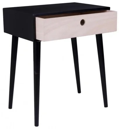 Noční stolek PARMA HOUSE NORDIC, 1 zásuvka, dřevo černé House Nordic 3704940051