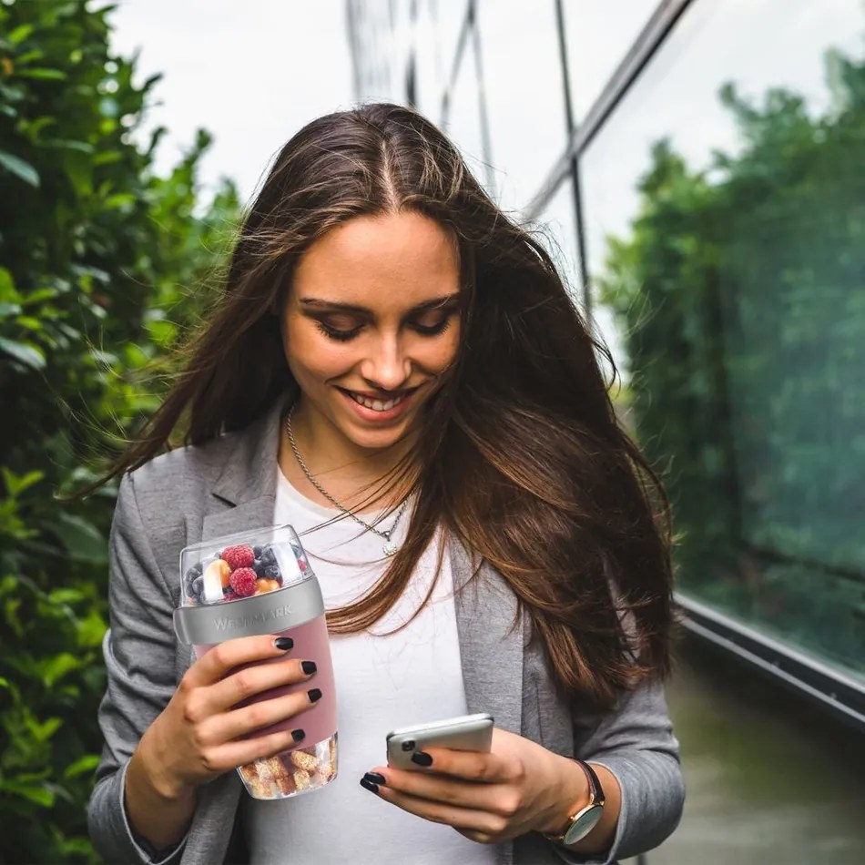 Westmark Třídílná dóza na jídlo, 1150 ml, růžová, L