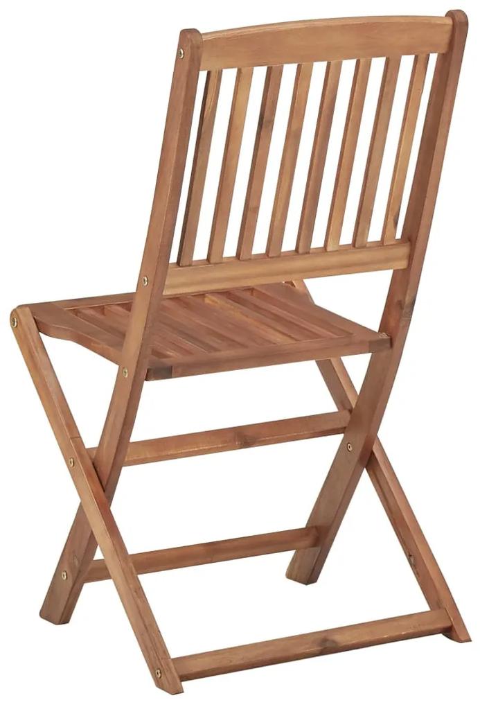 Skládací zahradní židle 4 ks masivní akáciové dřevo,  46340