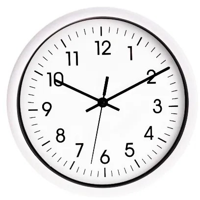 SEGNALE Nástěnné hodiny ručičkové 20 cm bílý rám KO-837000020bila