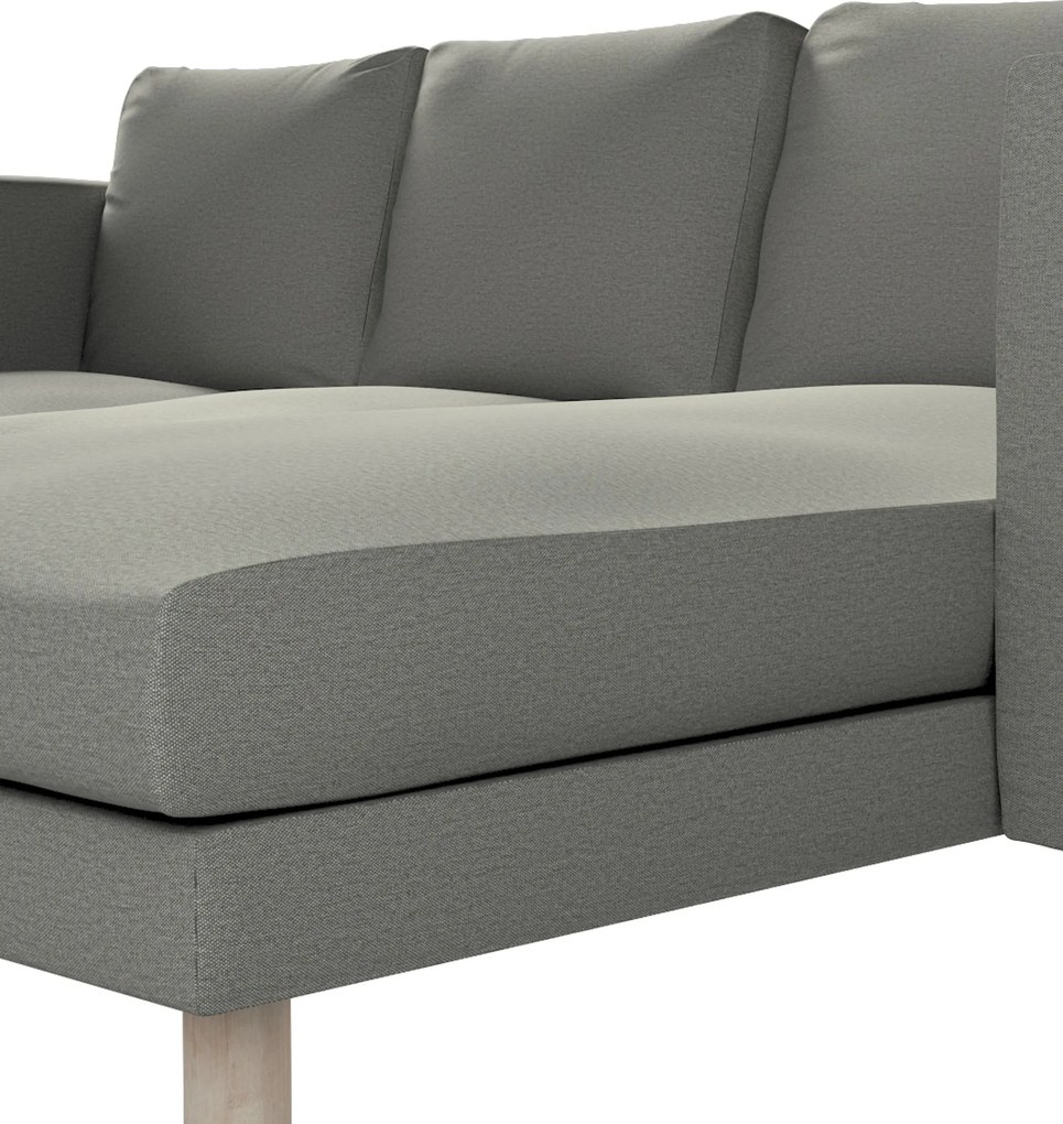 Potah na pohovku IKEA Norsborg 3-místná se šezlongem barva šedá látka pletený vzor