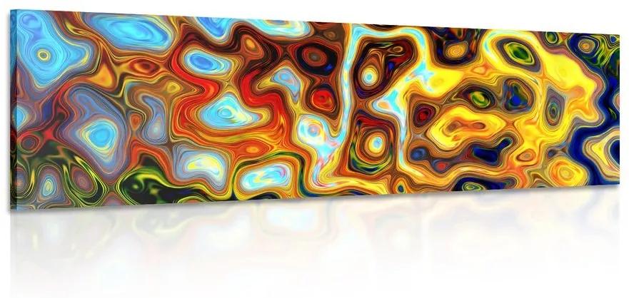 Obraz barevná abstrakce - 150x50 cm