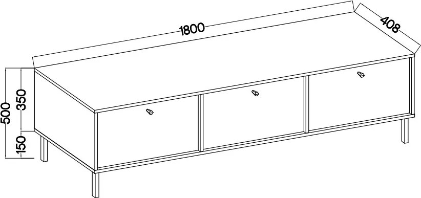 FALCO TV stolek Tomila 303/2 Odstín: Béžová
