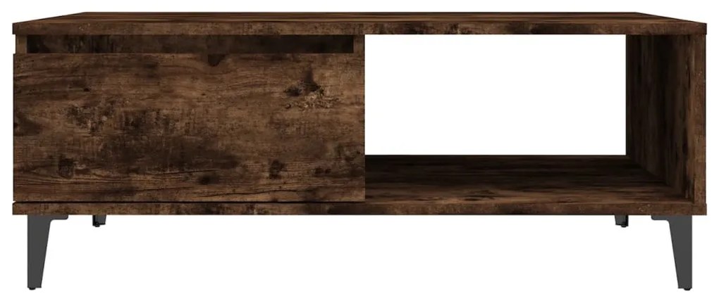 Konferenční stolek kouřový dub 90 x 60 x 35 cm dřevotříska - Default Title