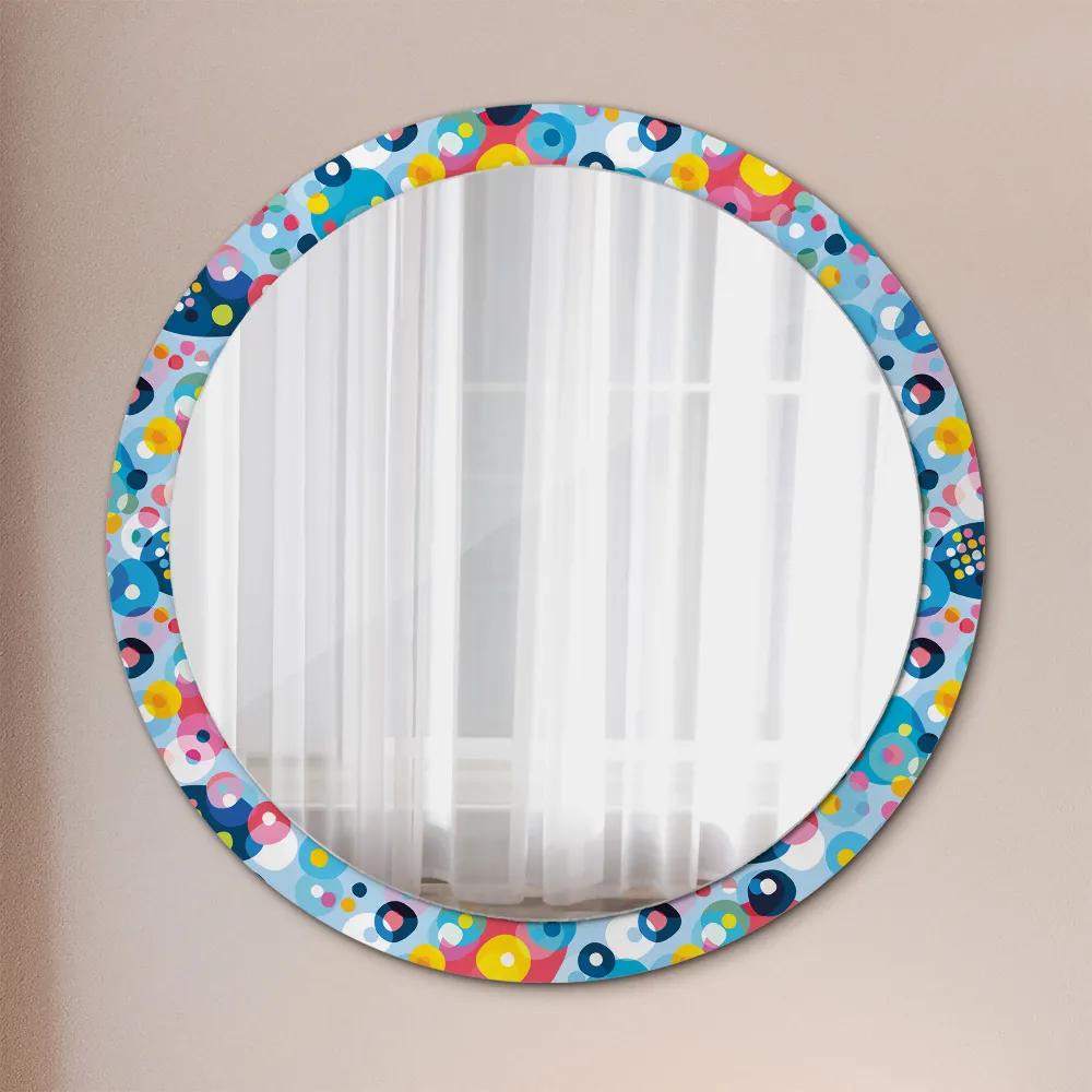 Kulaté dekorativní zrcadlo Barevné trny fi 100 cm