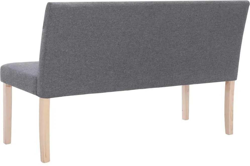 Lavice 139,5 cm světle šedá polyester 281335