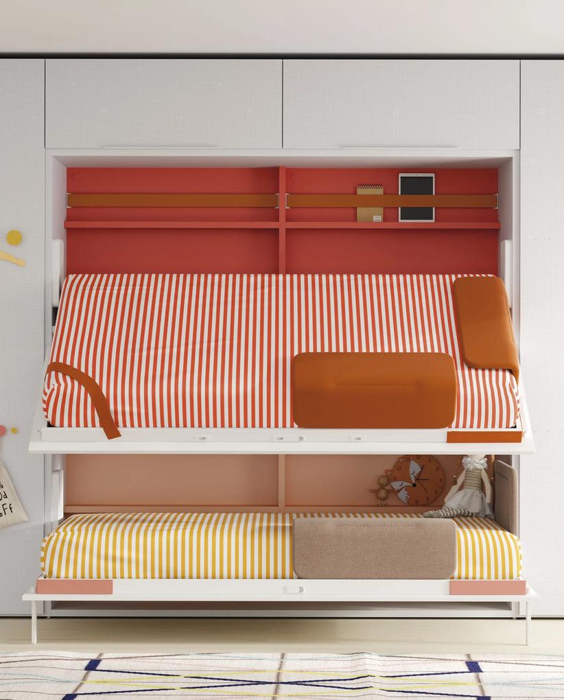 11 Patrová sklopná postel s šatní skříní