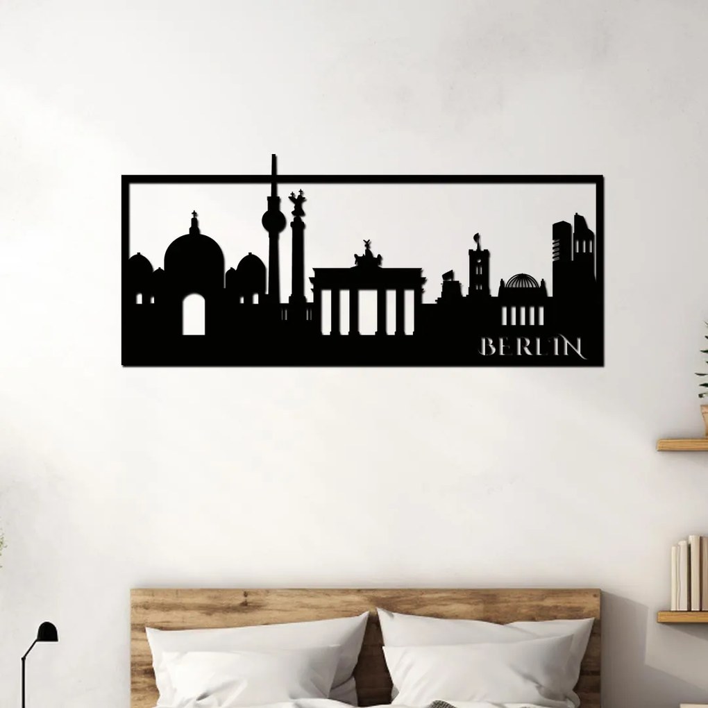 dřevo života Dřevěná dekorace na zeď BERLIN Zvolte rozměr (cm): 60x28, Zvolte barvu dekoru: Třešeň