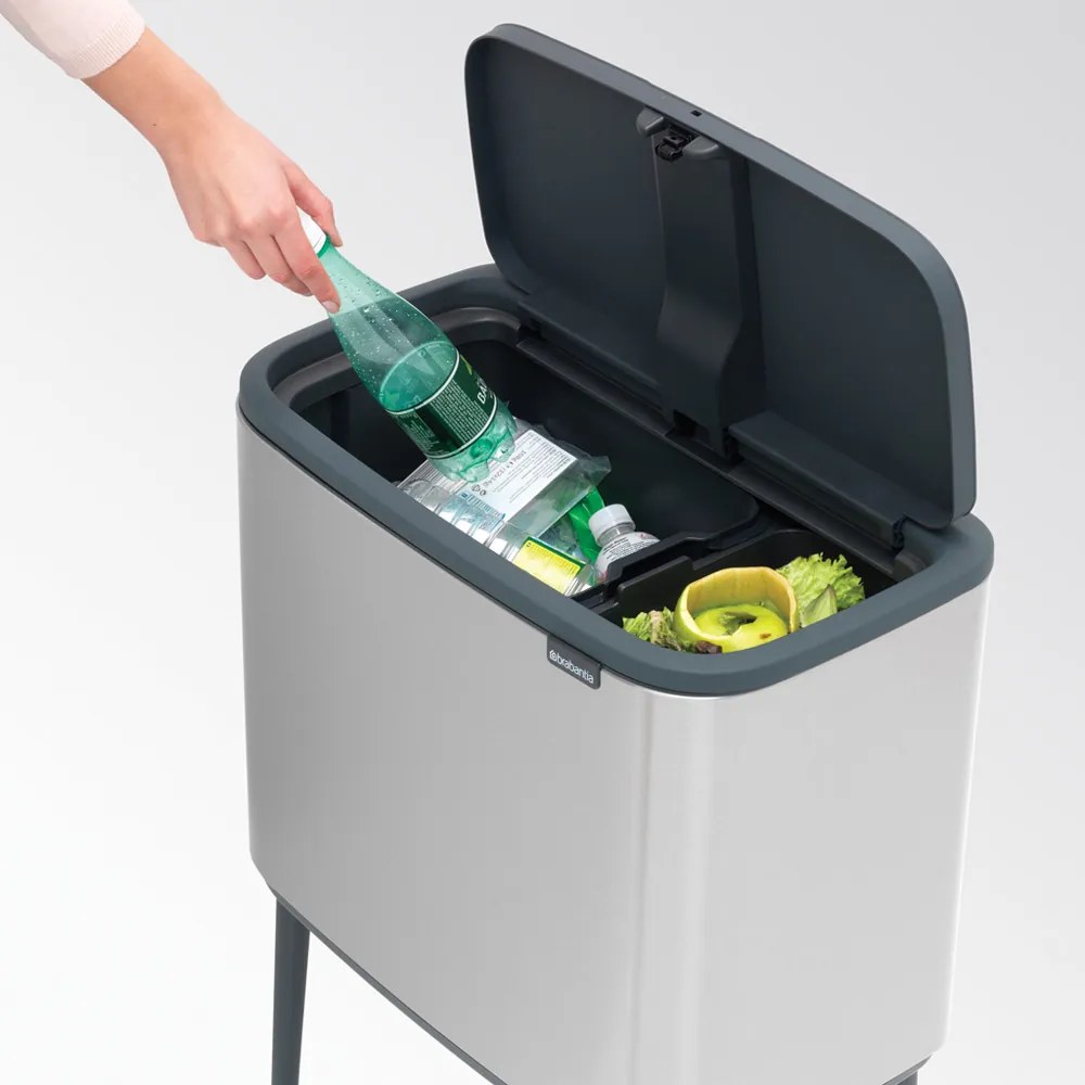 Brabantia BO TOUCH BIN Dotykový odpadkový koš 11+23 l - matná ocel FPP