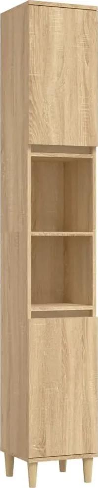 vidaXL Koupelnová skříňka 30 x 30 x 190 cm kompozitní dřevo [819791] Barva: Bílá