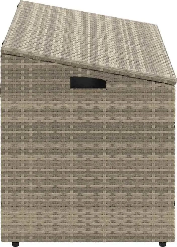 vidaXL Zahradní úložný box 110 x 50 x 58 cm polyratan [4104069] Barva: Béžová