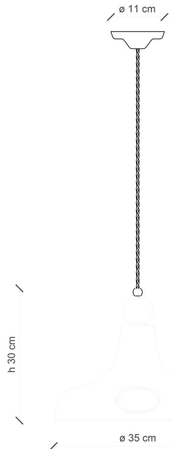 Ferroluce Závěsné retro svítidlo GRUNGE, Ø 35 cm, 1xE27
