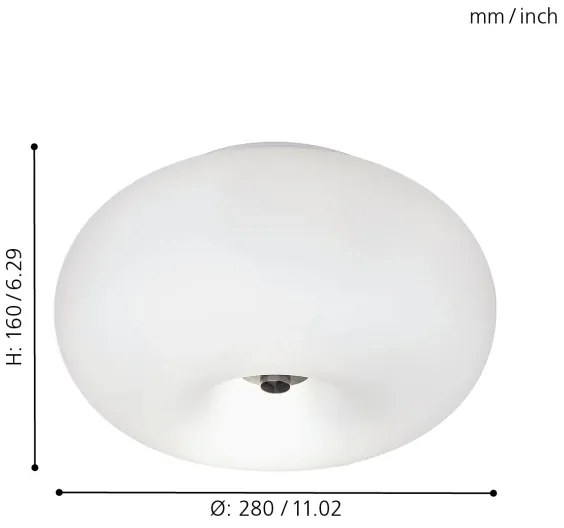 EGLO 86811 - Stropní svítidlo OPTICA 2xE27/60W