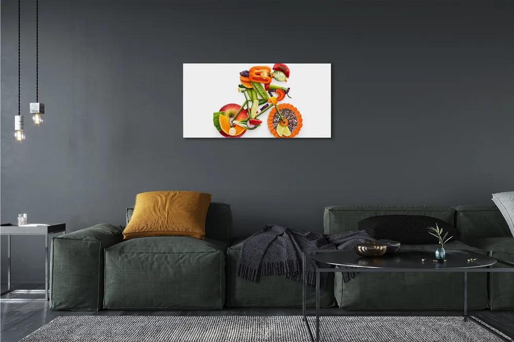 Obrazy na plátně Muž, uspořádané se zeleninou 120x60 cm