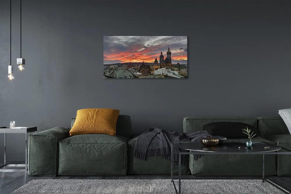 Obrazy na plátně Krakow Sunset panorama 120x60 cm
