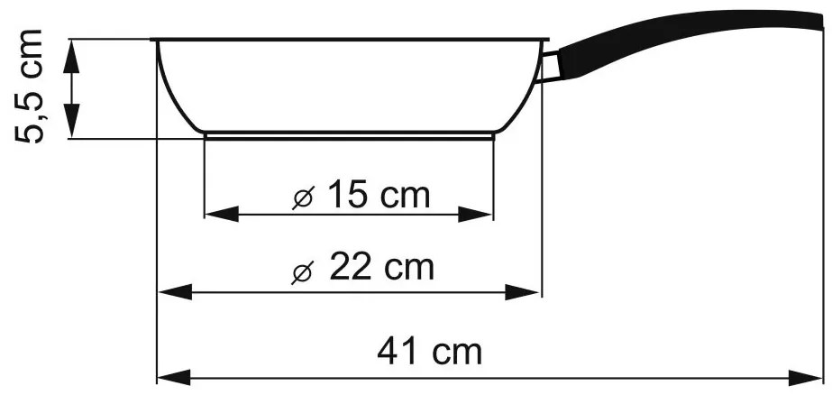 KOLIMAX - české nerezové nádobí KOLIMAX Pánev FLONAX COMFORT, průměr 22 cm