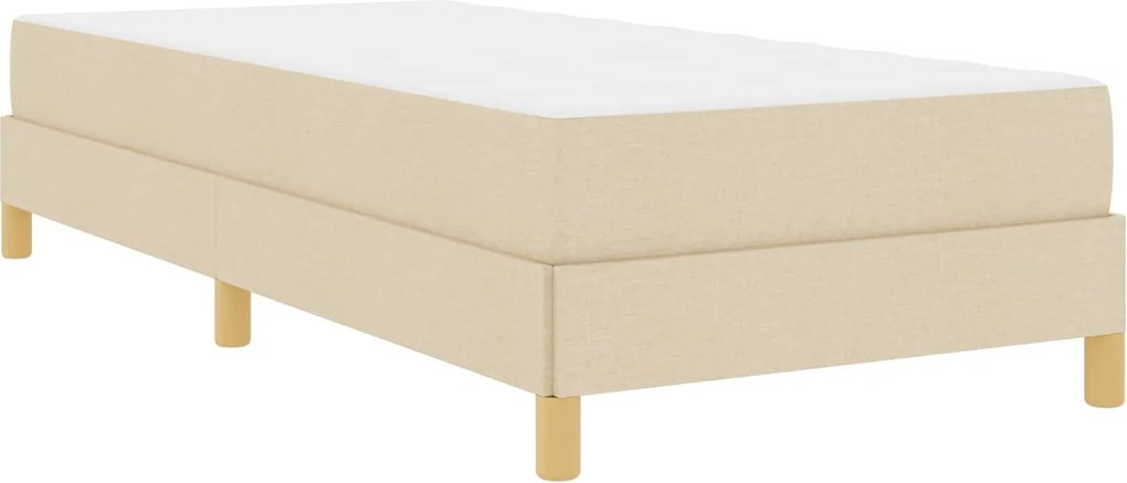 Postel s boxspringem s matrací Krémová 90 x 190 cm textil 3398533