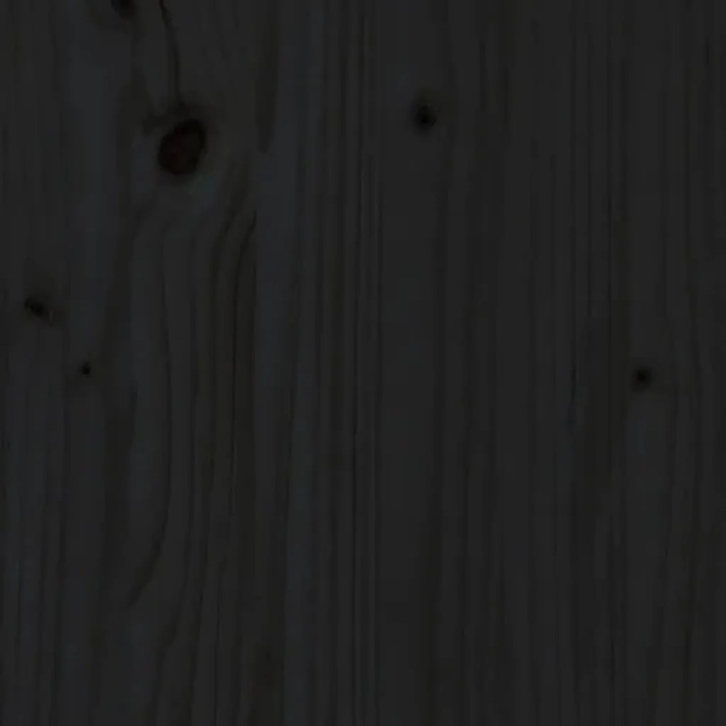 3 dílný barový set černý masivní borové dřevo,  3188136