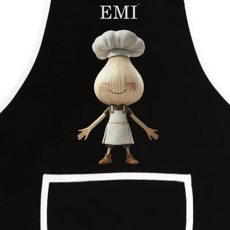 Kuchyňská zástěra Garlico EMI, černá
