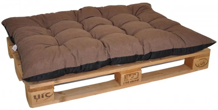 Axin Trading Paletový sedák / zahradní matrace 120x80 cm Polstr: Hnědý melír