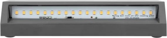 Venkovní svítidlo nástěnné ORNO AD-OP-6191L4, IP65, 4000K, 170lm, antracit
