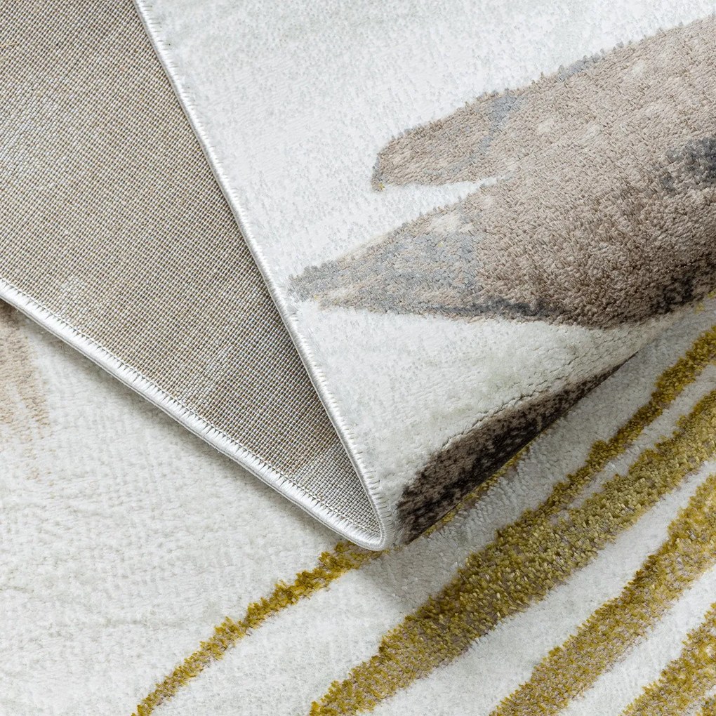 Dywany Łuszczów, Kusový koberec Bliss Z216AZ137 cream/gold, 180x270, béžová, kancelář
