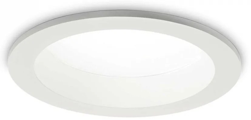 Ideal lux 193533 led zápustné stropní bodové svítidlo basic wide 1x20w | 1900lm | 3000k | ip44 - bílá