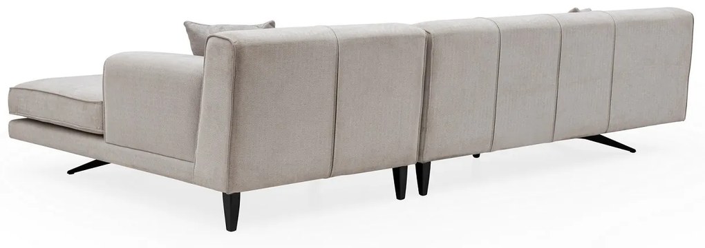 Designová rohová sedačka Caishen 308 cm béžová - pravá