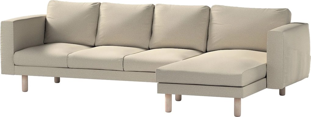 Potah na pohovku IKEA Norsborg 4-místná se šezlongem barva béžová látka pletený vzor