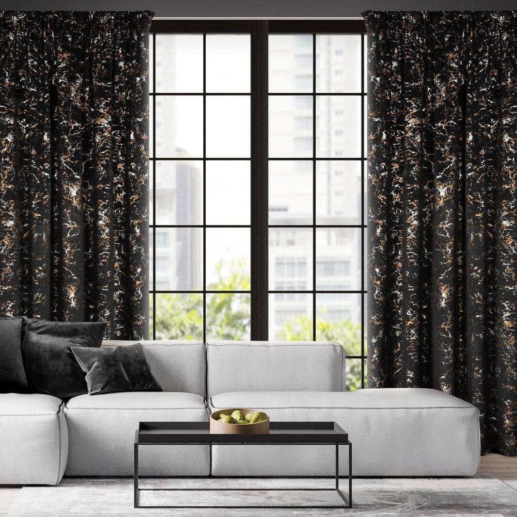 ZATEMŇOVACÍ ZÁVĚS NA PÁSCE DORI 140X270 CM VZOROVANÁ