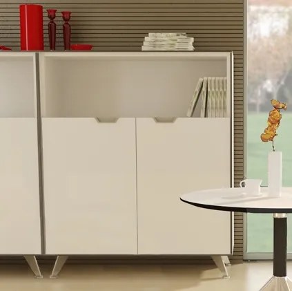 Bemondi Moderní skříň komoda kancelářská bila